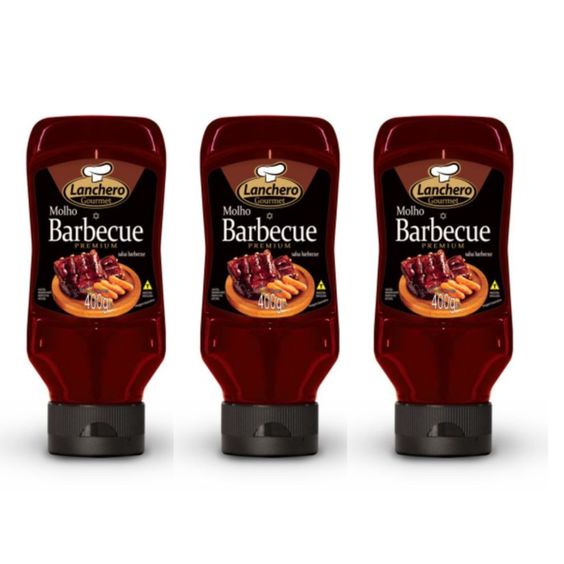 Combo 3 Molho Barbecue 1,2kg Ideal para churrascos e Pizzas | Shopee Brasil