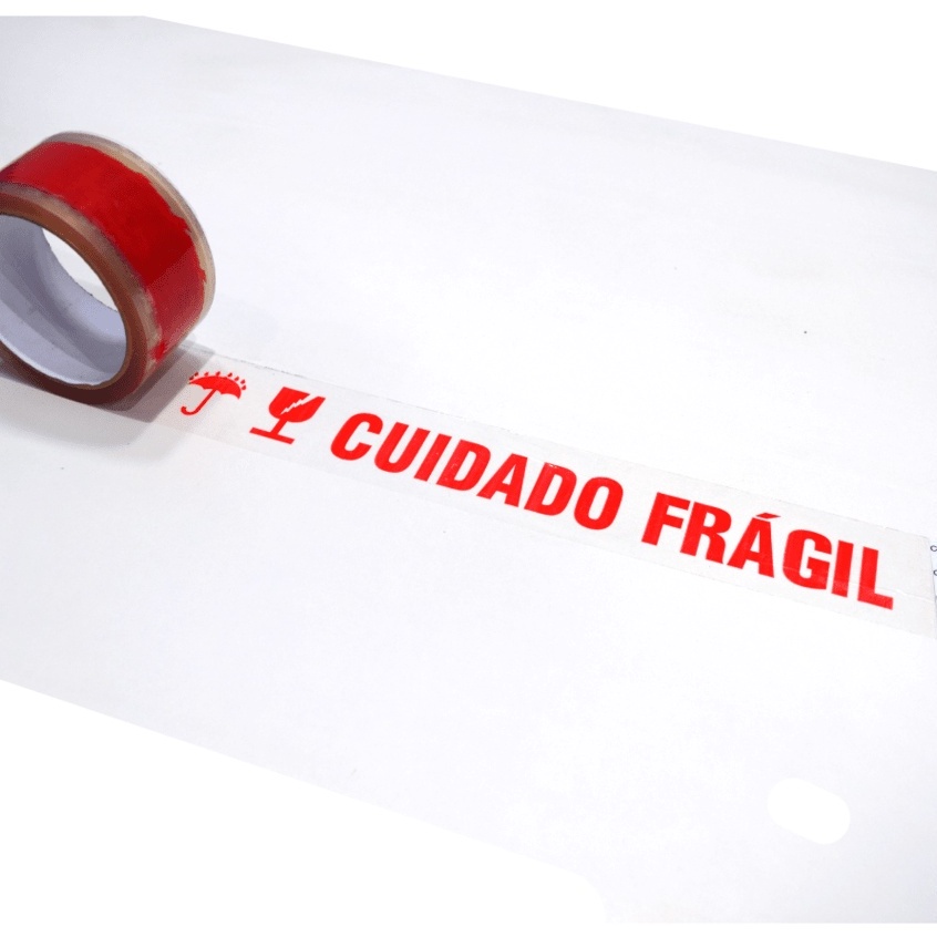 Fita Adesiva Cuidado Frágil 48mm X 100 Metros - Durex Transparente ...