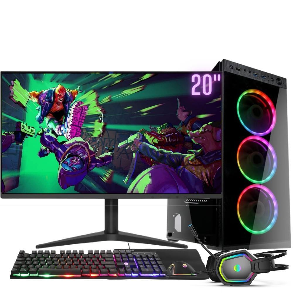 Computador Gamer Completo RGB Intel Core i7 8GB HD 500GB Kit Gamer com ...