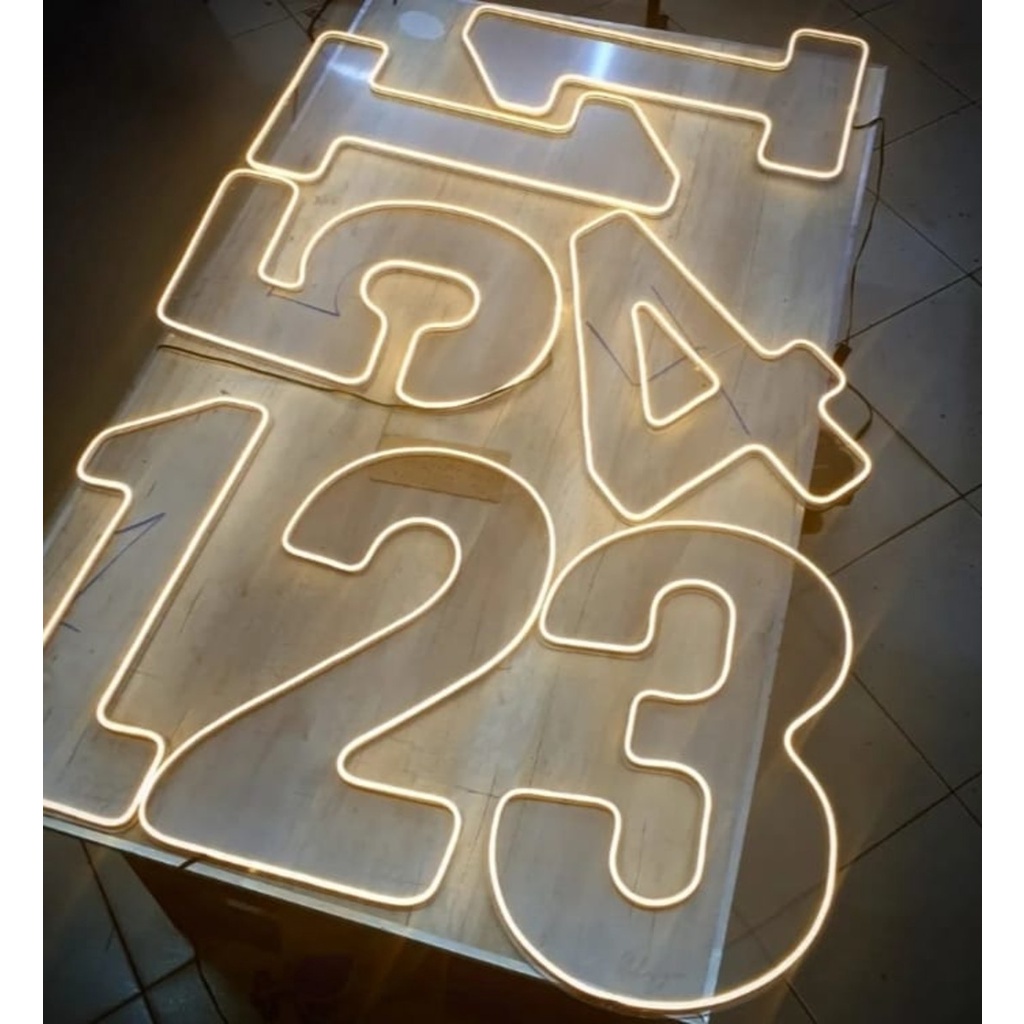 Painel Led Neon Números 50 cm Decoração | Shopee Brasil
