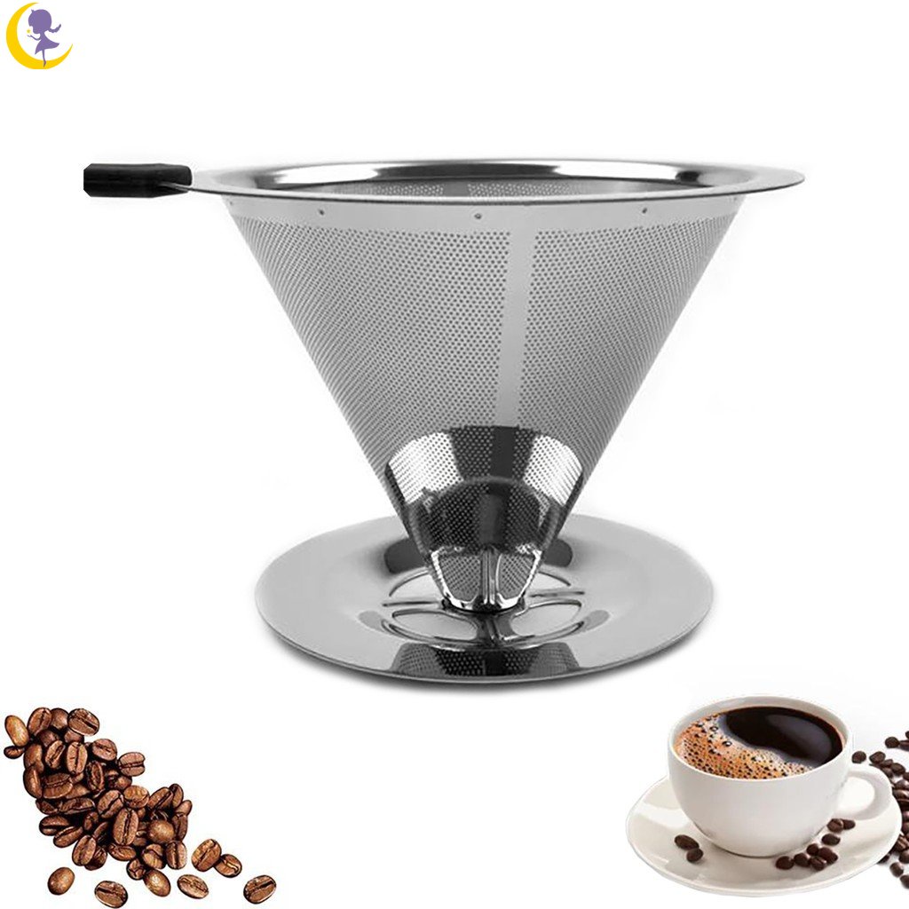 Coador de Café Filtro Inox Grande Lavável Reutilizável Cozinha Premium ...