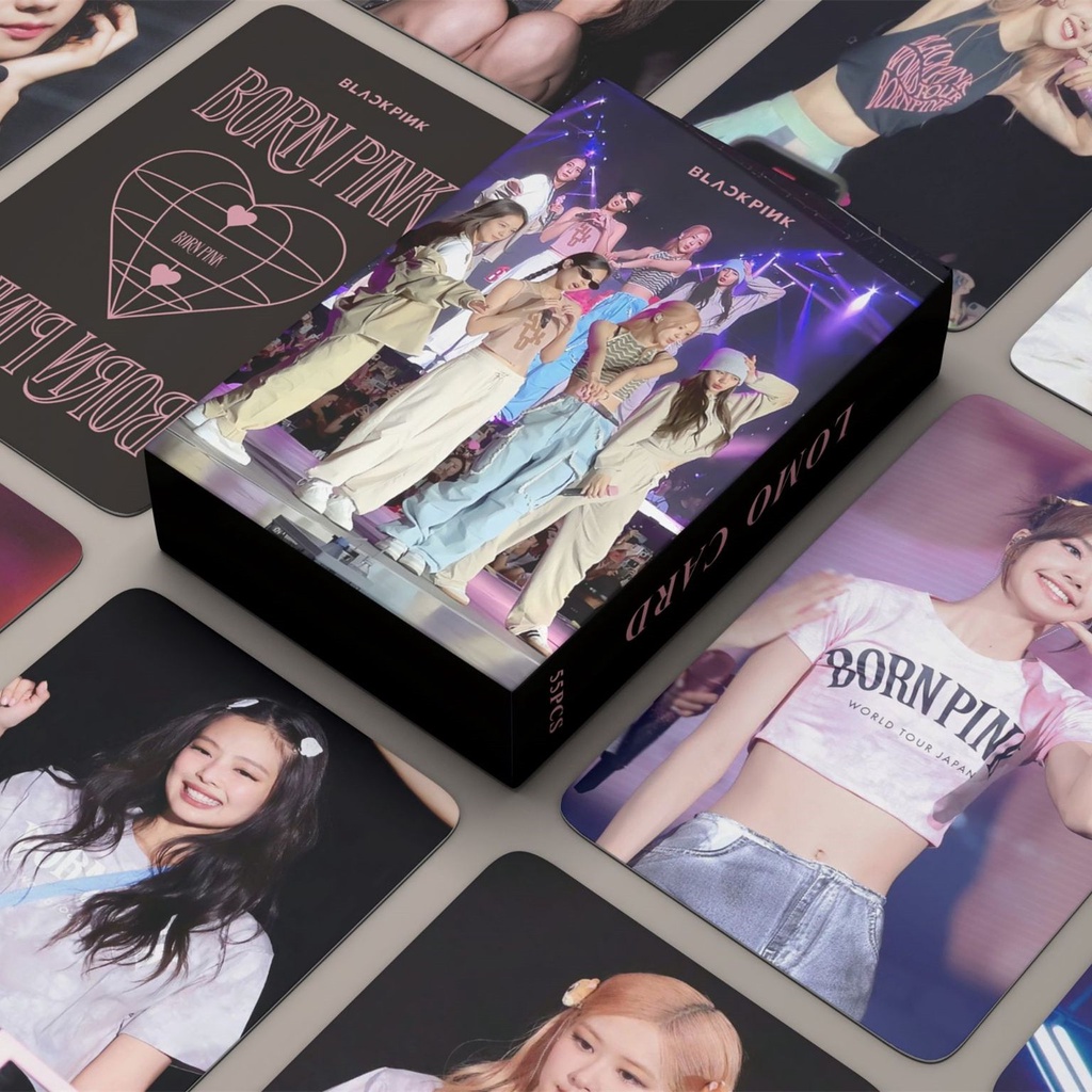 55pcs/box BLACK-PINK WORLD TOUR Photocards Album Lomo Cards Black Pink ...