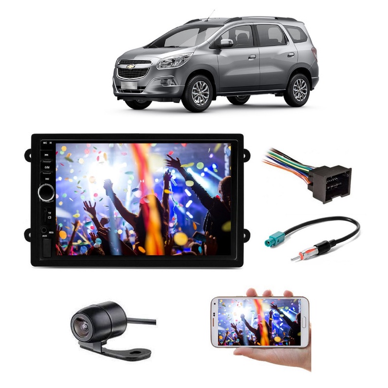 Mp5 Central Multimidia Moldura 2 Din Spin Ltz + Camera | Shopee Brasil