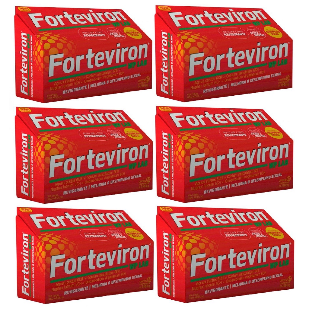 Kit Forteviron 250mg WP Lab Com 6 Unidades De 60 Comprimidos Cada ...