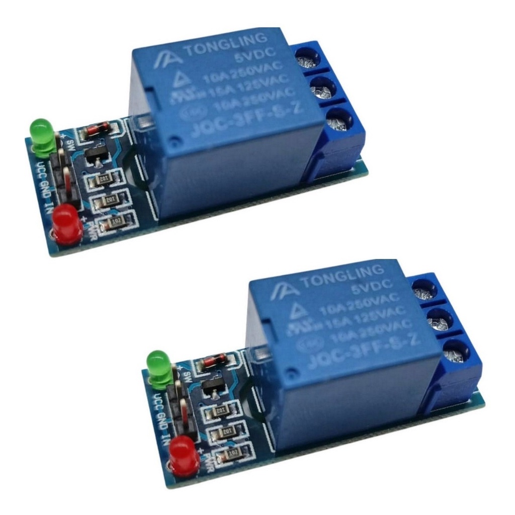Módulo Relé 1 Canal 5v 10a Arduino Automação Raspberry Pi- Kit 2pçs ...