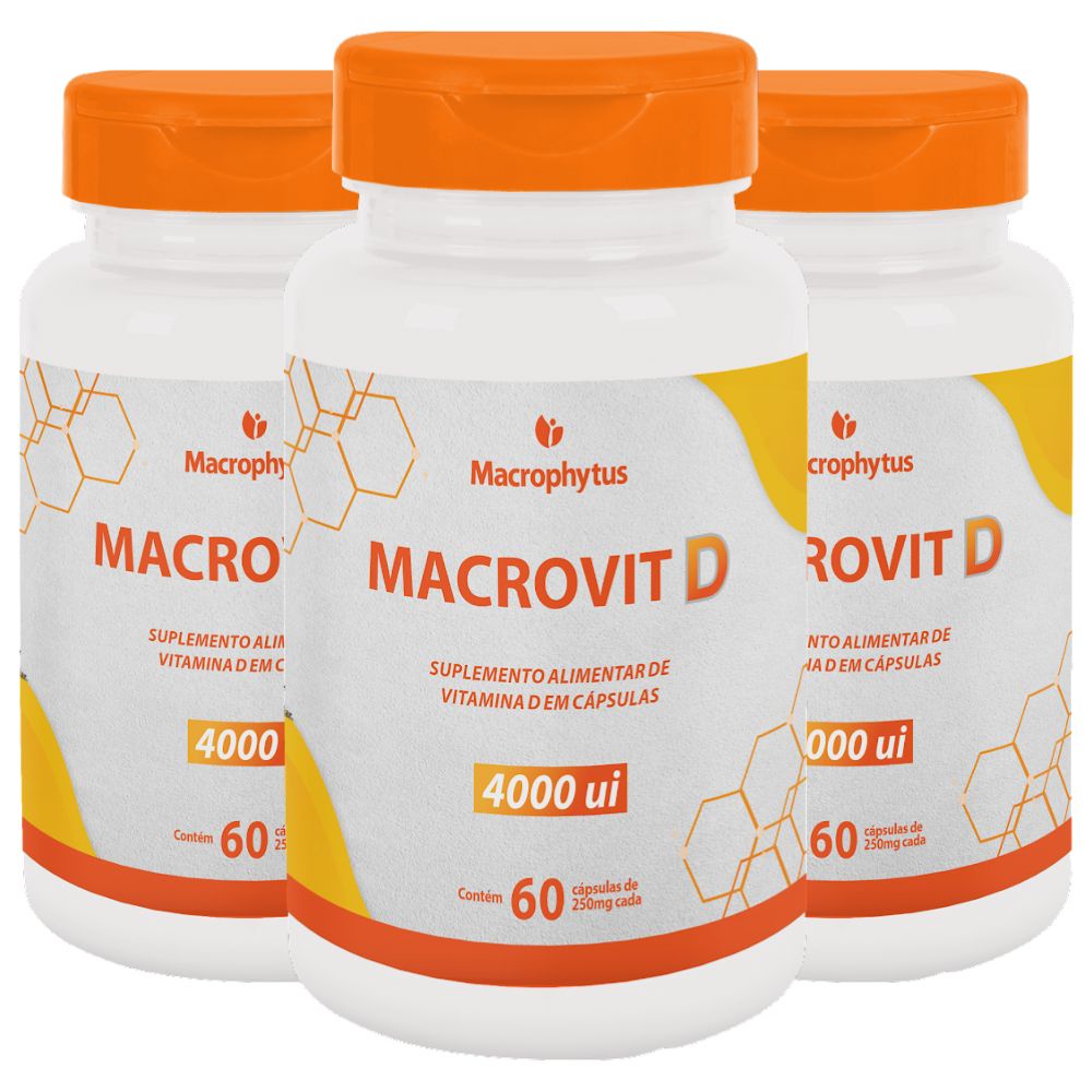 KIT 3X Macrovit D 4000ui 60 Cápsulas - Macrophytus | Shopee Brasil