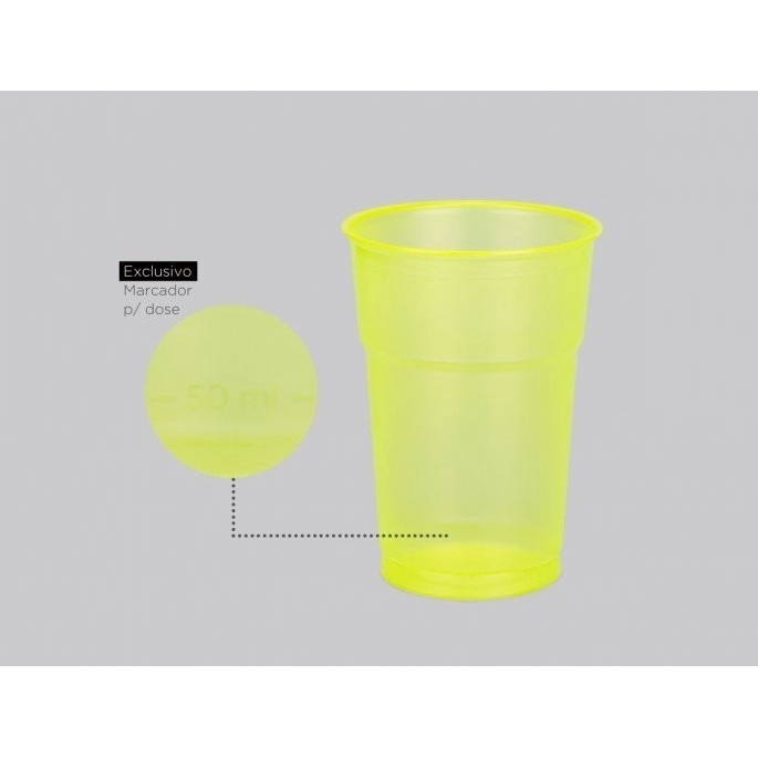 Copo Neon 50 Unid + Canudo 40 Unid Festa Neon Fluorescente | Shopee Brasil