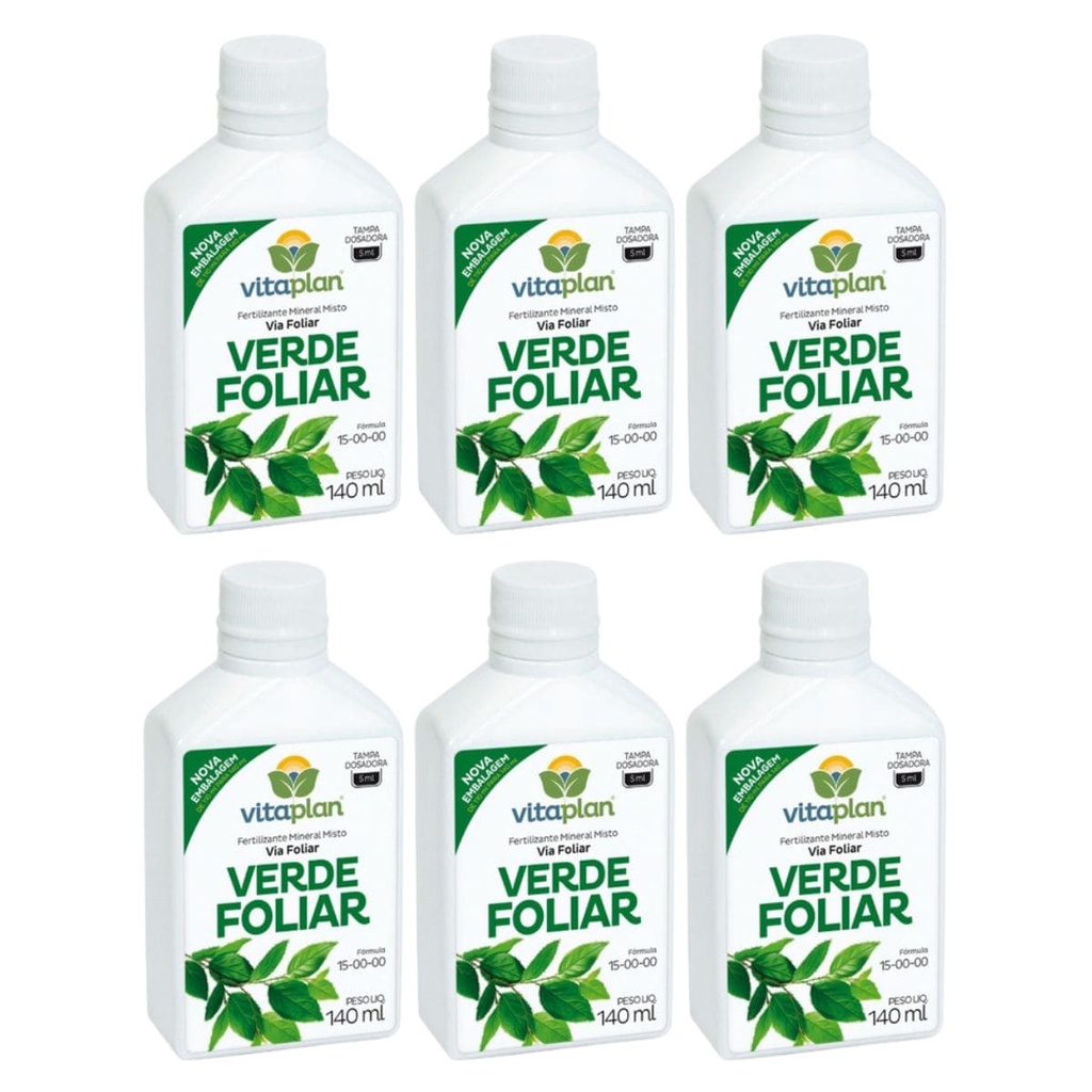 6 Adubo Fertilizante Mineral Líquido Concentrado Verde Foliar Para ...