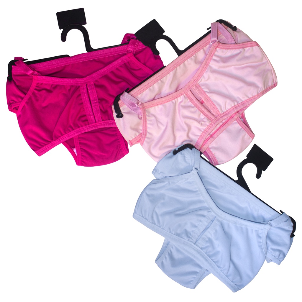 Conjunto Menina Moça Kit De 3 Calcinha E Sutiã Juvenil Sem Bojo ...