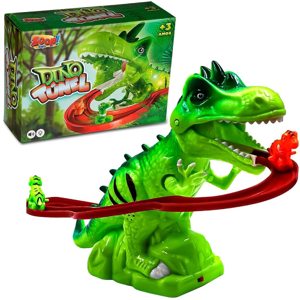 Pista Elevador Com Som E Luz Dinossauro Tunel Divertido - Zoop Toys ...