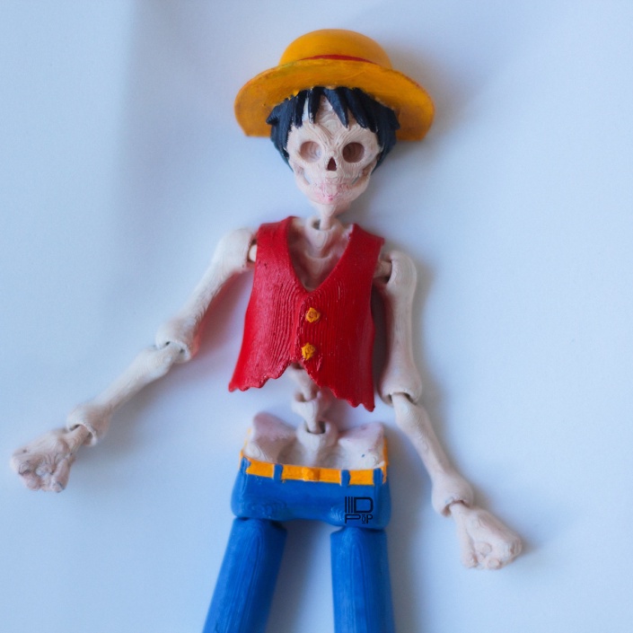 Boneco One Piece Luffy caveira Anime Brinquedo articulado | Shopee Brasil