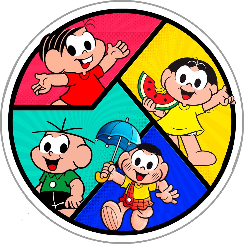 PAINEL REDONDO TECIDO SUBLIMADO TURMA DA MONICA 1,20 | Shopee Brasil