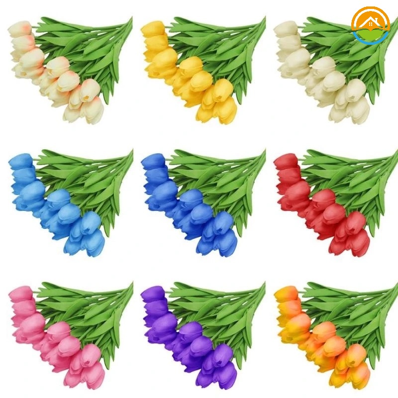 Flores Artificiais De Tulipa/Toque Real Artificial PU Flor Falsa ...