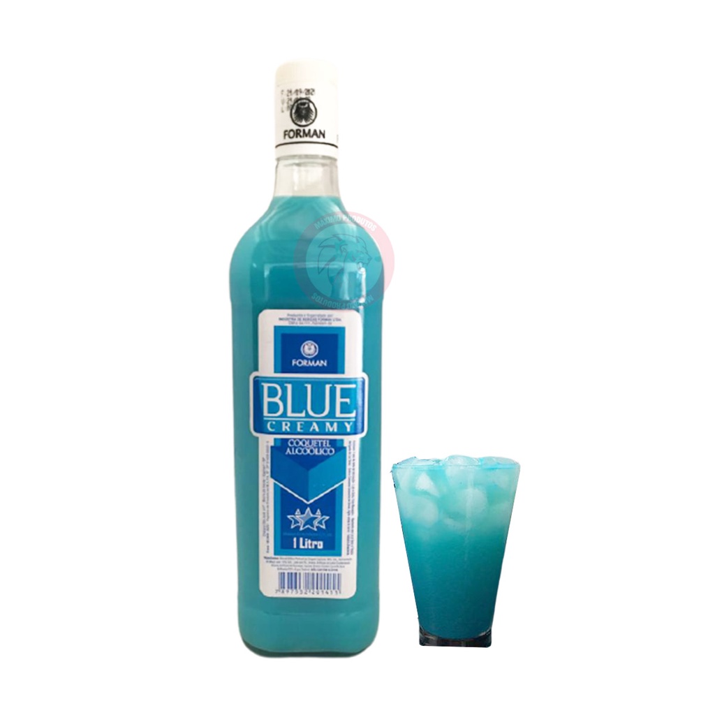 Bebida Alcoólica Pinga Azul Cremoso Licor 1 L Original | Shopee Brasil