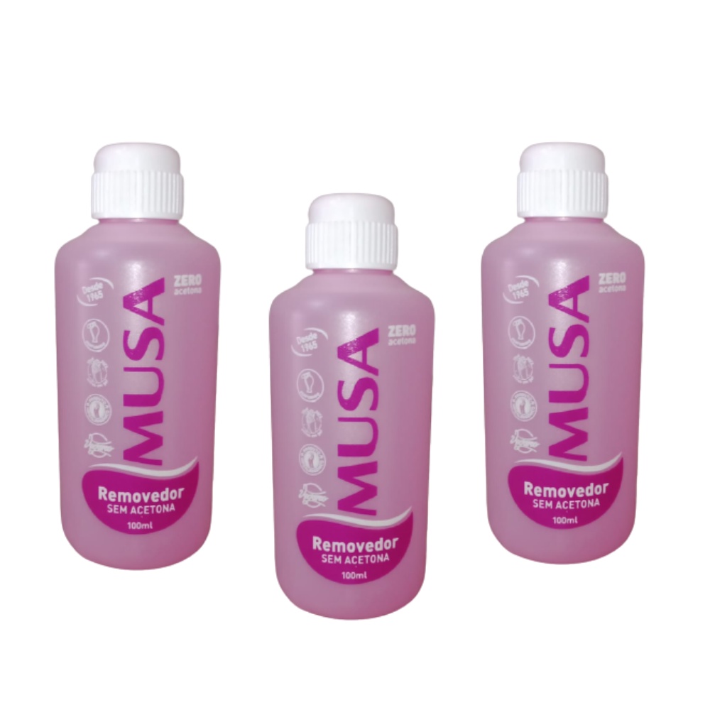 Kit Removedor Sem Acetona Musa 3 Unidades de 100ml | Shopee Brasil