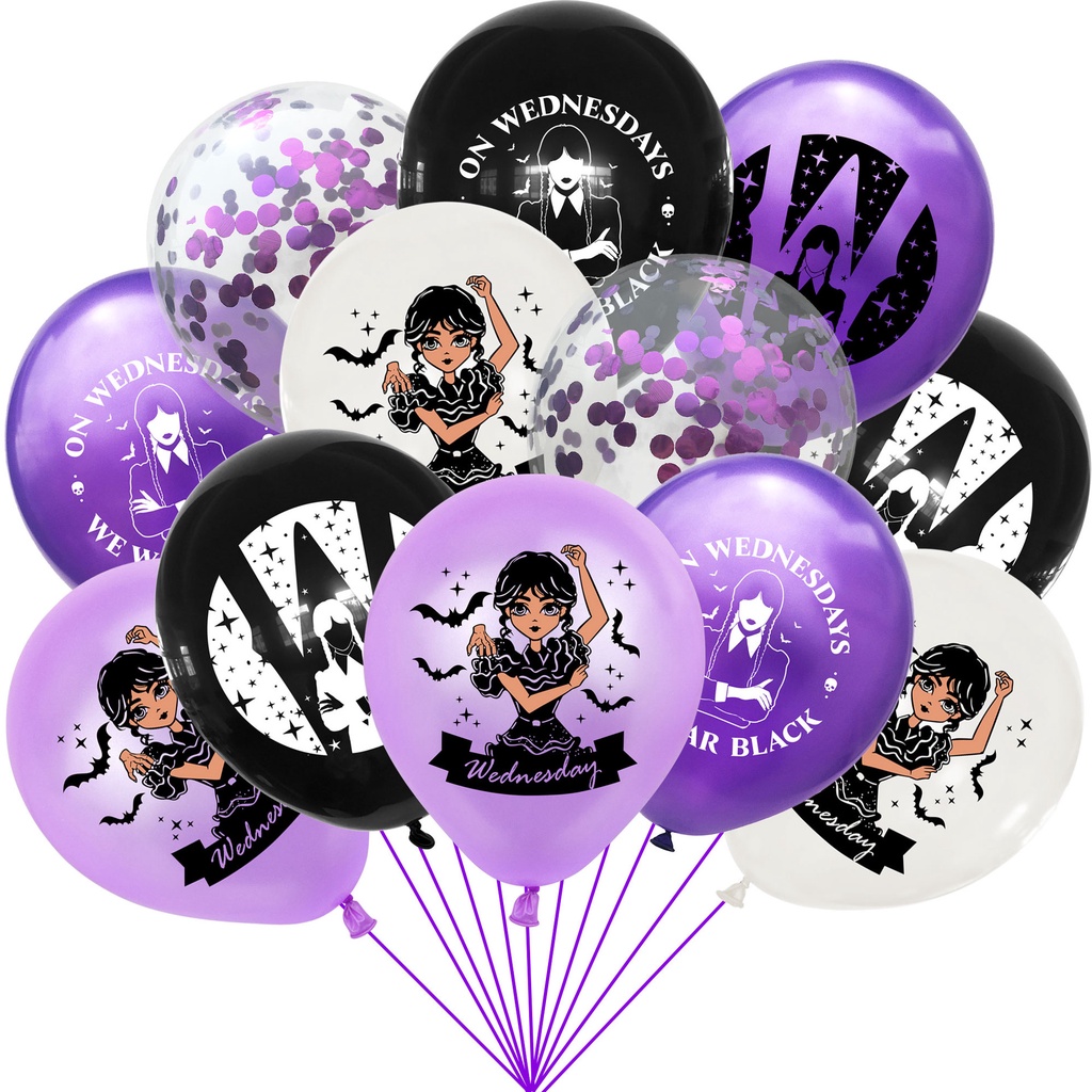 Quarta-Feira Adams Popular TV Series Cartoon Anime Latex Balloon Set ...