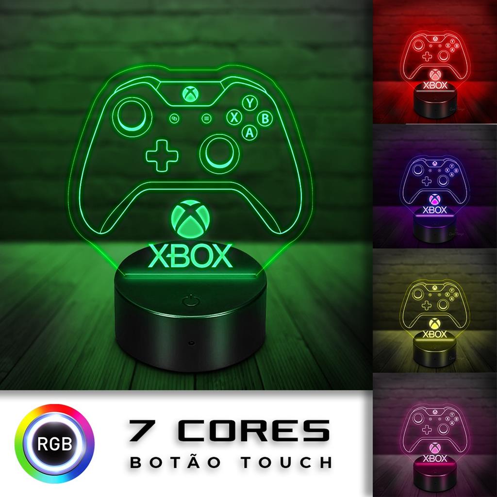 Luminaria Abajur LED 3D Video Game Xbox Controle | Shopee Brasil