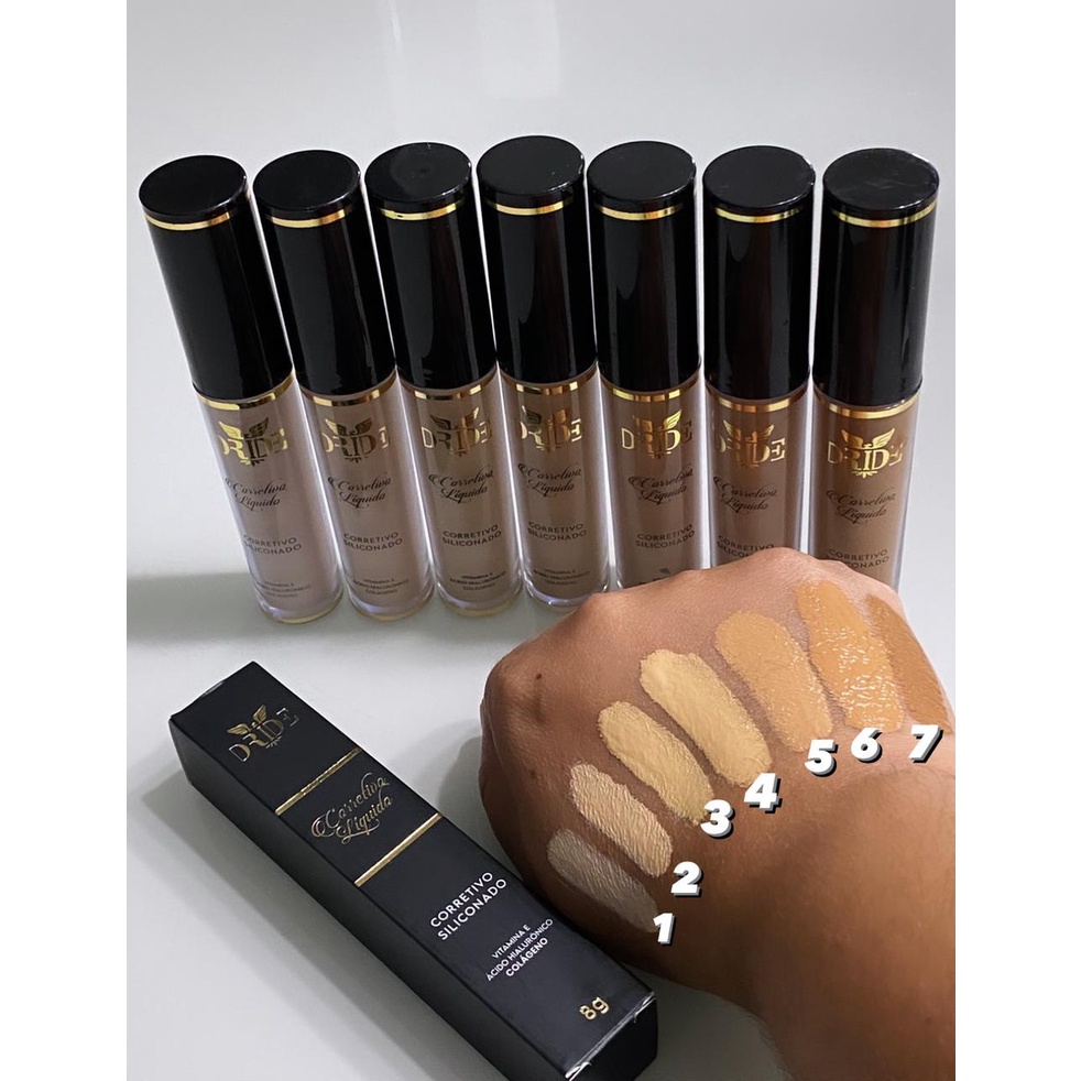 Corretivo Líquido Siliconado Alta Cobertura Dride Cor 5 | Shopee Brasil