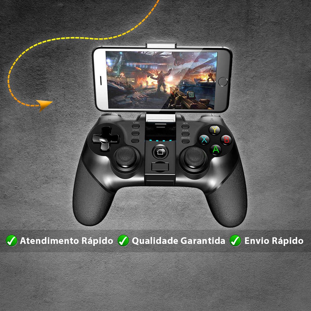 Joystick Controle Ipega 9076 Android PC PS3 Windows XP/7/8/10 C/ USB BT ...