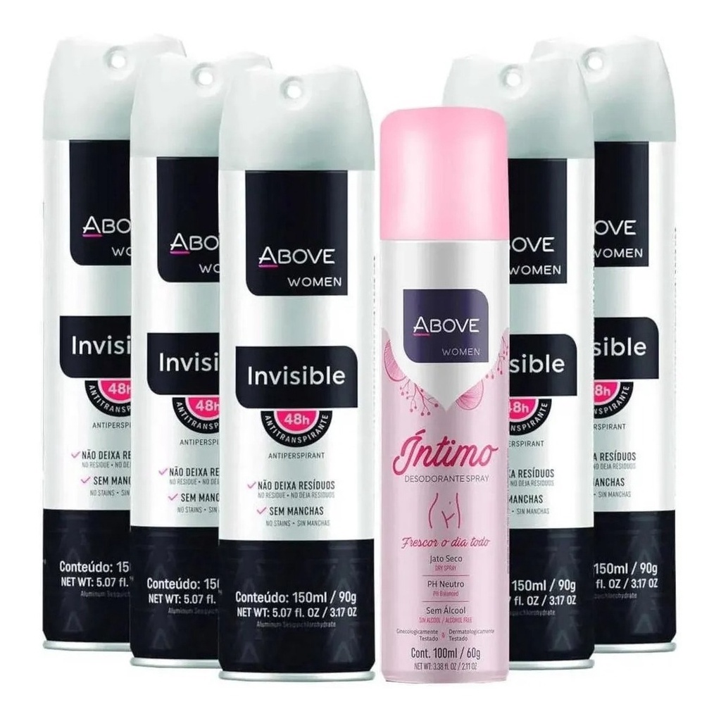 Above Women Desodorante Invisible E Deo Intimo (5und) | Shopee Brasil