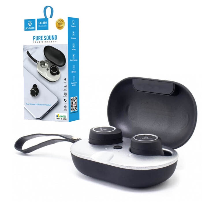 Fone Bluetooth 5.0 TWS Airphone True Wireless - LE-350 - Lehmox kit com ...