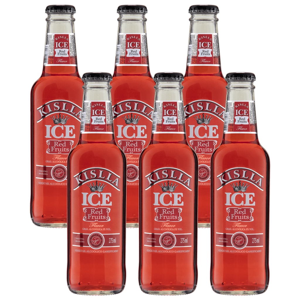 KIT 6 ICE KISLLA RED FRUITS 275ML | Shopee Brasil