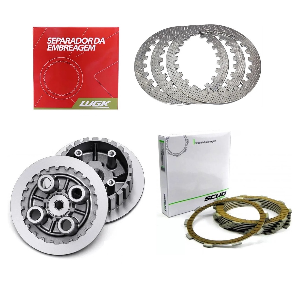 Kit Cubo Platô Separadores Wgk + Discos Embreagem Scud Fz15 Fazer 150 ... Kit Cubo Platô Separadores Wgk + Discos Embreagem Scud Fz15 Fazer 150 ...