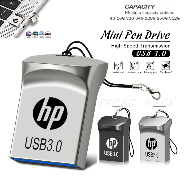 HP Super mini usb 3.0 Flash Drive De Alta Velocidade 16GB 64GB 128GB ...