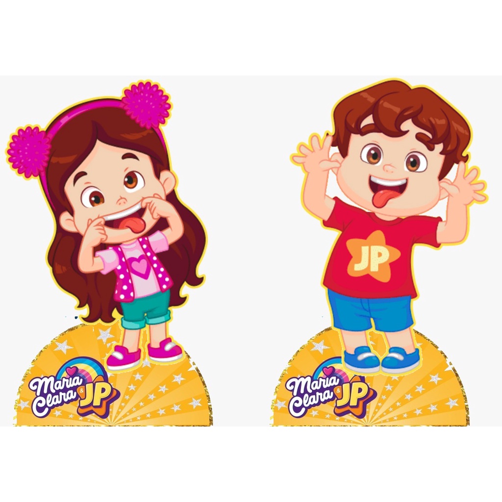 maria clara e jp kit decoração de festa infantil 4 display de mesa 20cm ...