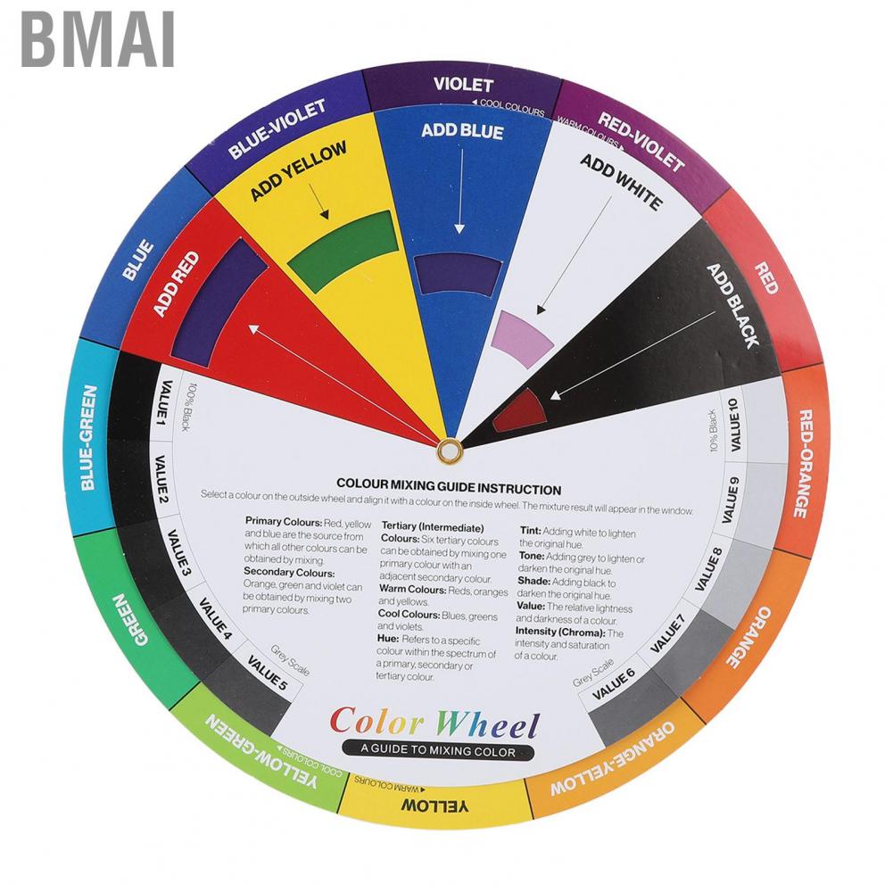 Bmai Tattoo Color Wheel Color Mixing Guide Professional for Artists for ...