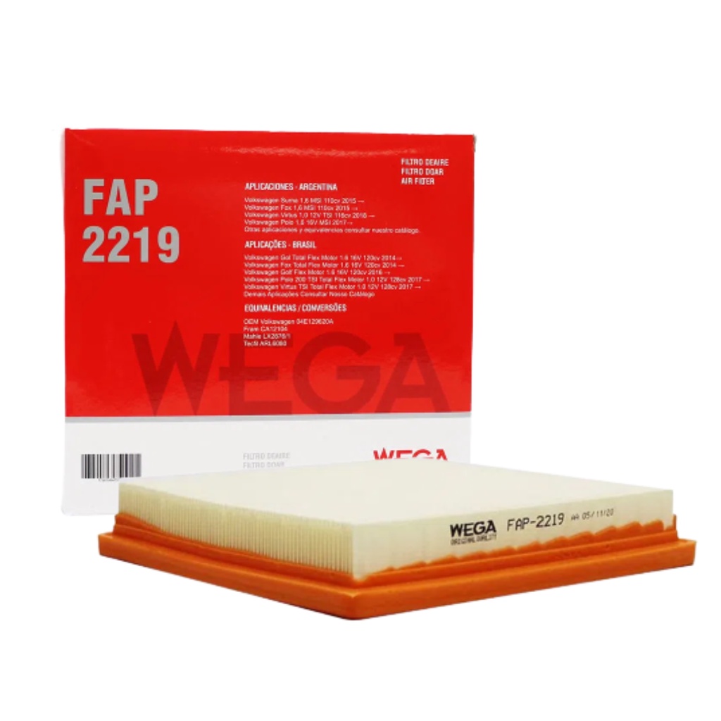Filtro de Ar Motor Wega Fap 2219- Original 1 Unidade | Shopee Brasil