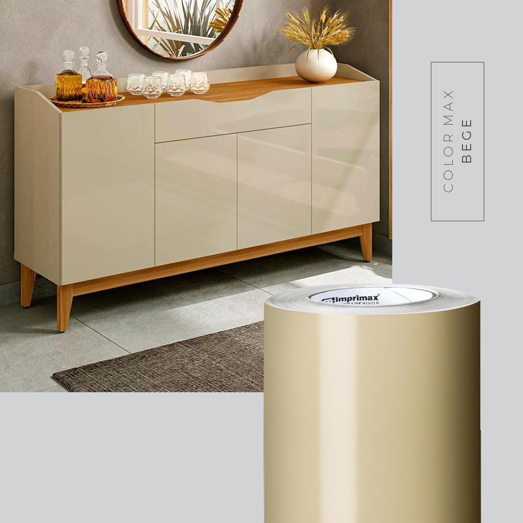 Adesivo Vinil Envelopamento Móveis Mesa Vidro Bege Laca 1x1m | Shopee ...