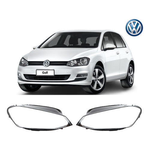 Par Lentes Farol Para Vw Golf Tsi Msi Gti Mk7 2014 2015 2016 2017 ...