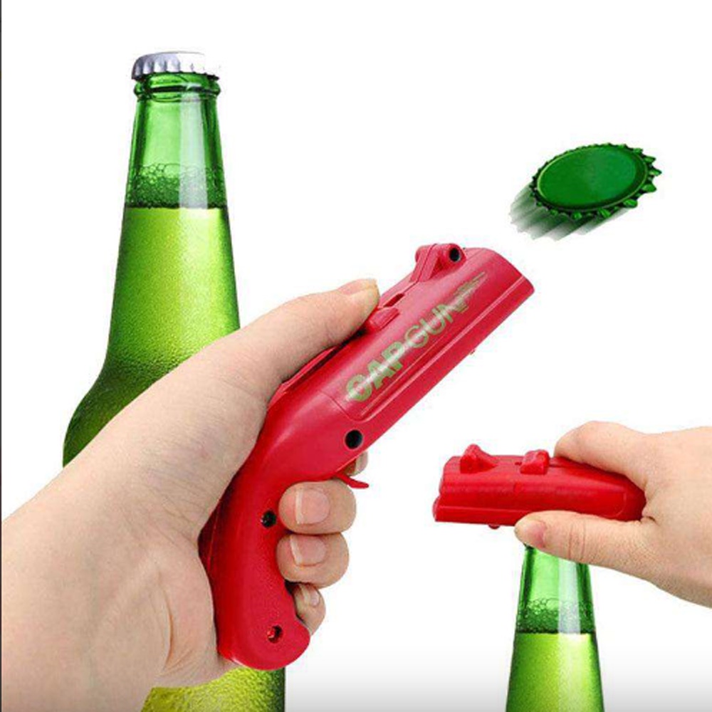 Abridor De Garrafa E Lança Atira Tampinha Cap Gun | Shopee Brasil