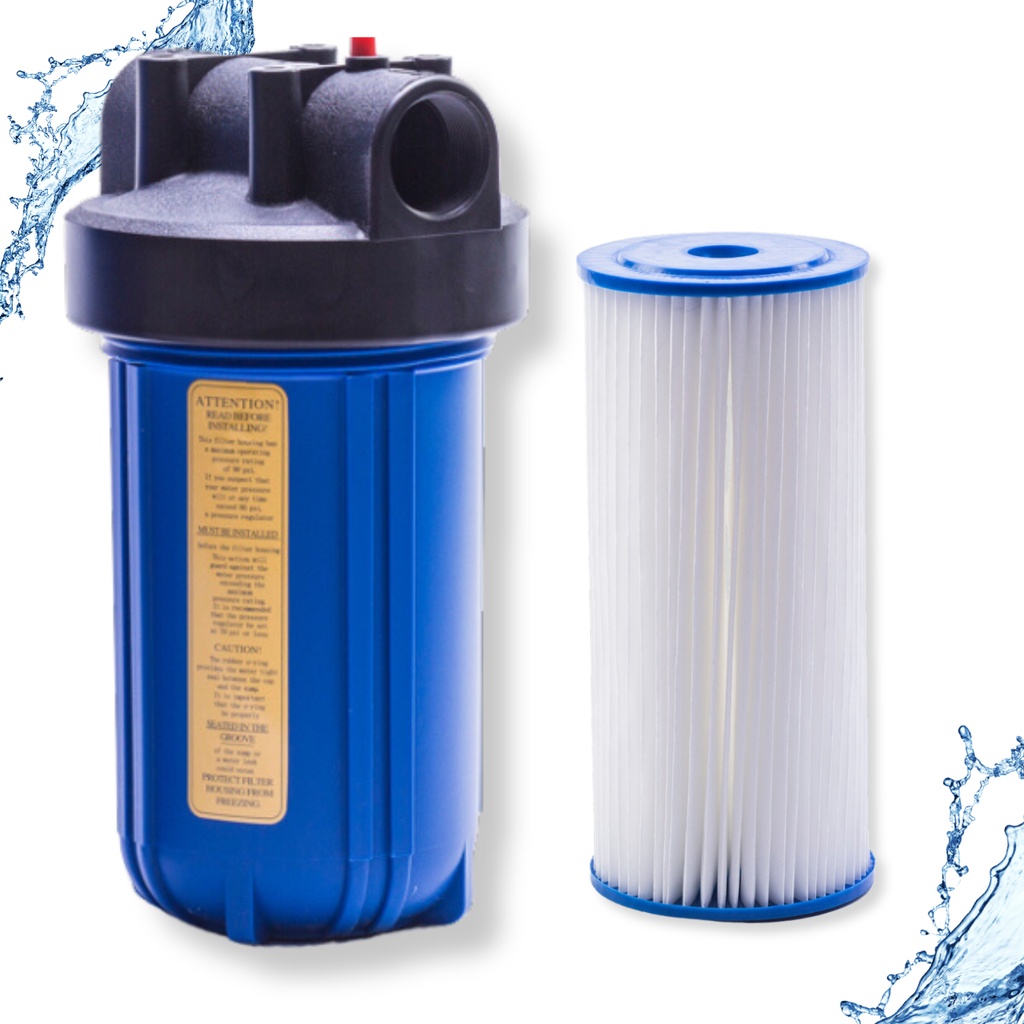 Kit Filtro Big Blue Plissado 10" x 1 ½" Alta vazão 3.000L Lavável e ...