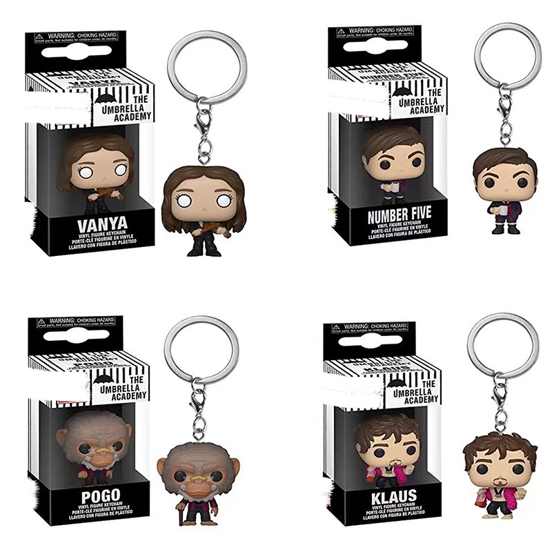 funko pop The Umbrella Academy Klaus Número 5 Vanya pogo Keychain ...
