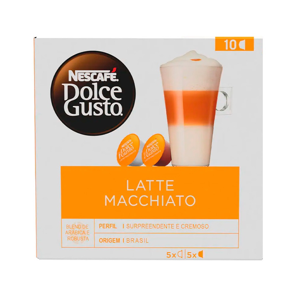 CAPSULA LATTE MACCHIATO DOLCE GUSTO C/10 UNIDADES | Shopee Brasil