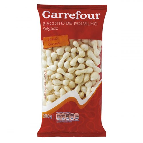 Biscoito de Polvilho Salgado Carrefour 200g | Shopee Brasil