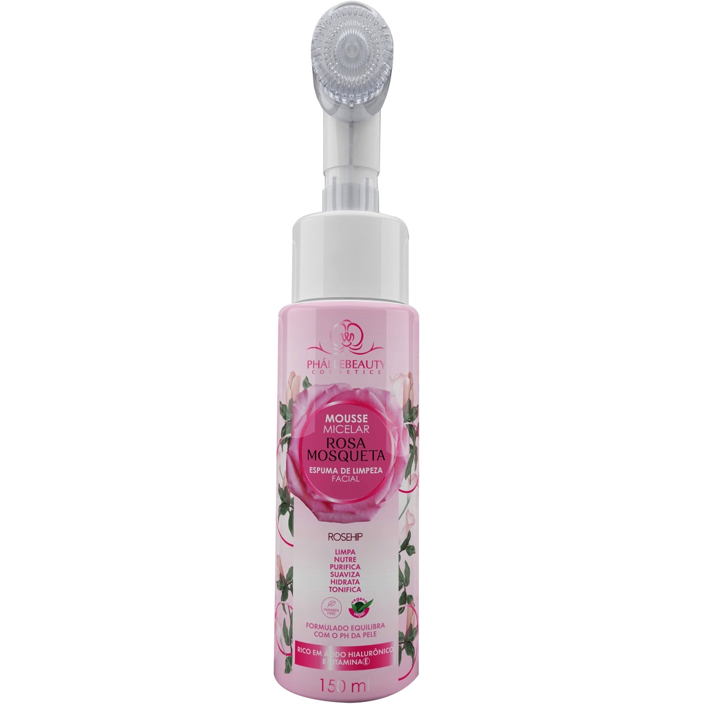 Mousse Micelar Rosa Mosqueta Phallebeauty | Shopee Brasil