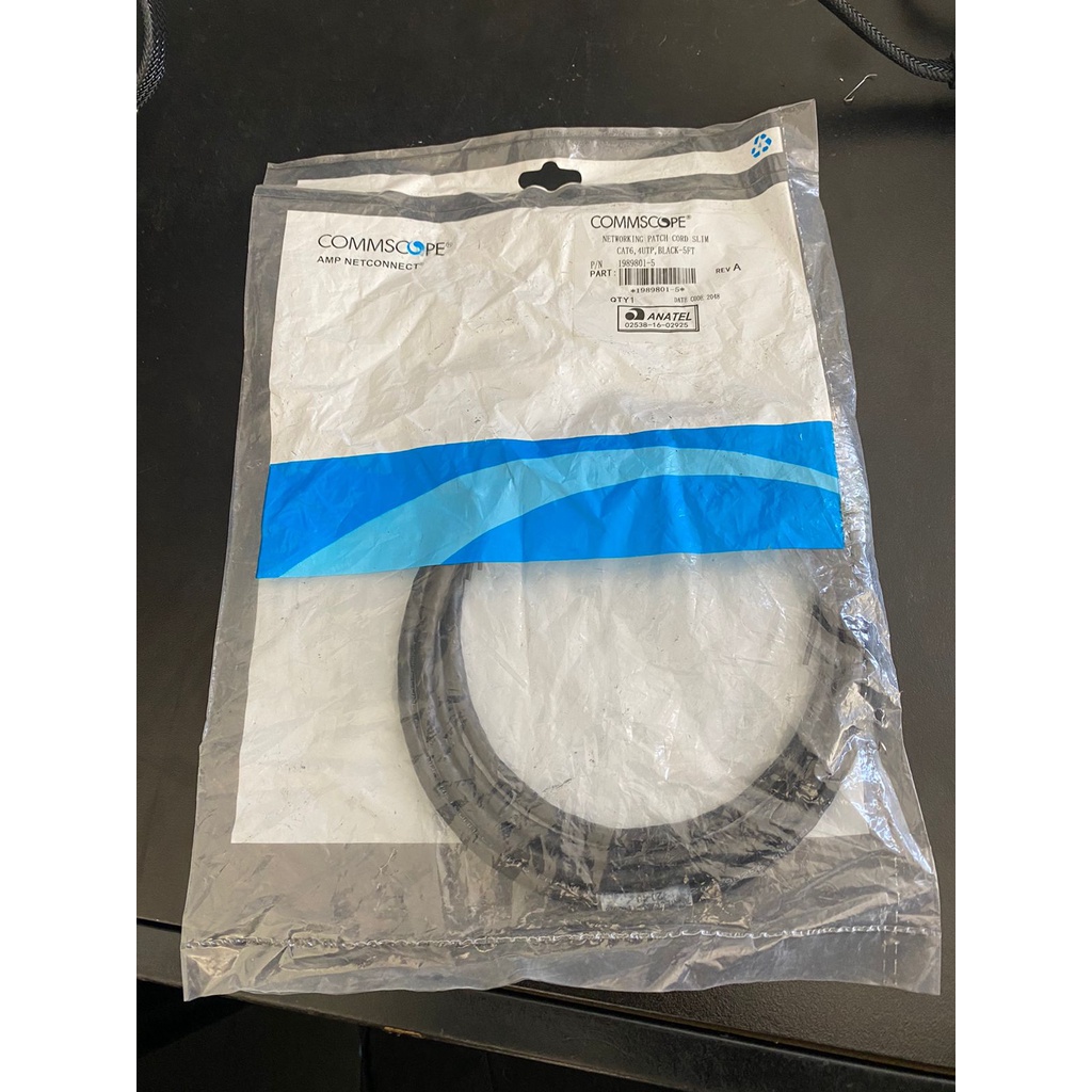 Patch Cord Cat6 Commscope/amp 8 Feet 2,50 Metros Preto | Shopee Brasil