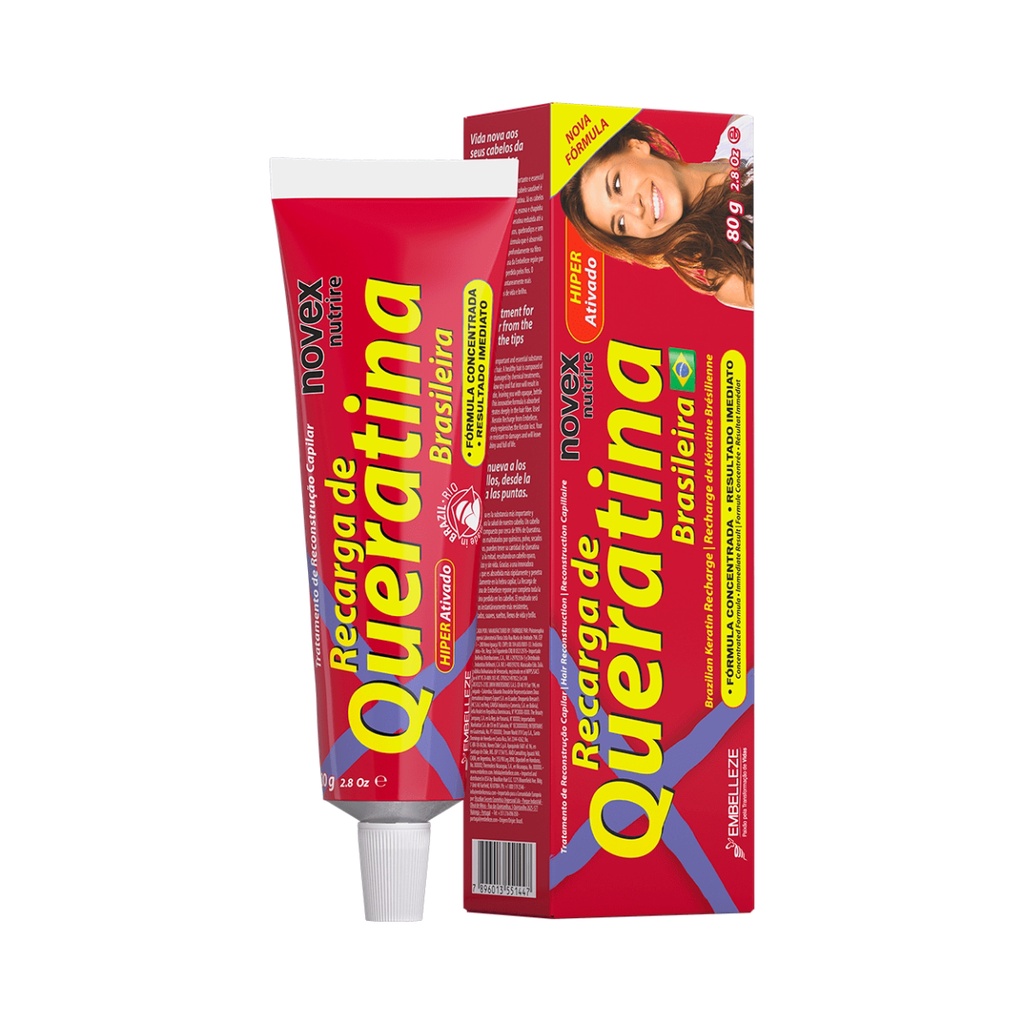 Recarga Queratina Tratamento Concentrado Restaurador Capilar Novex 80g ...