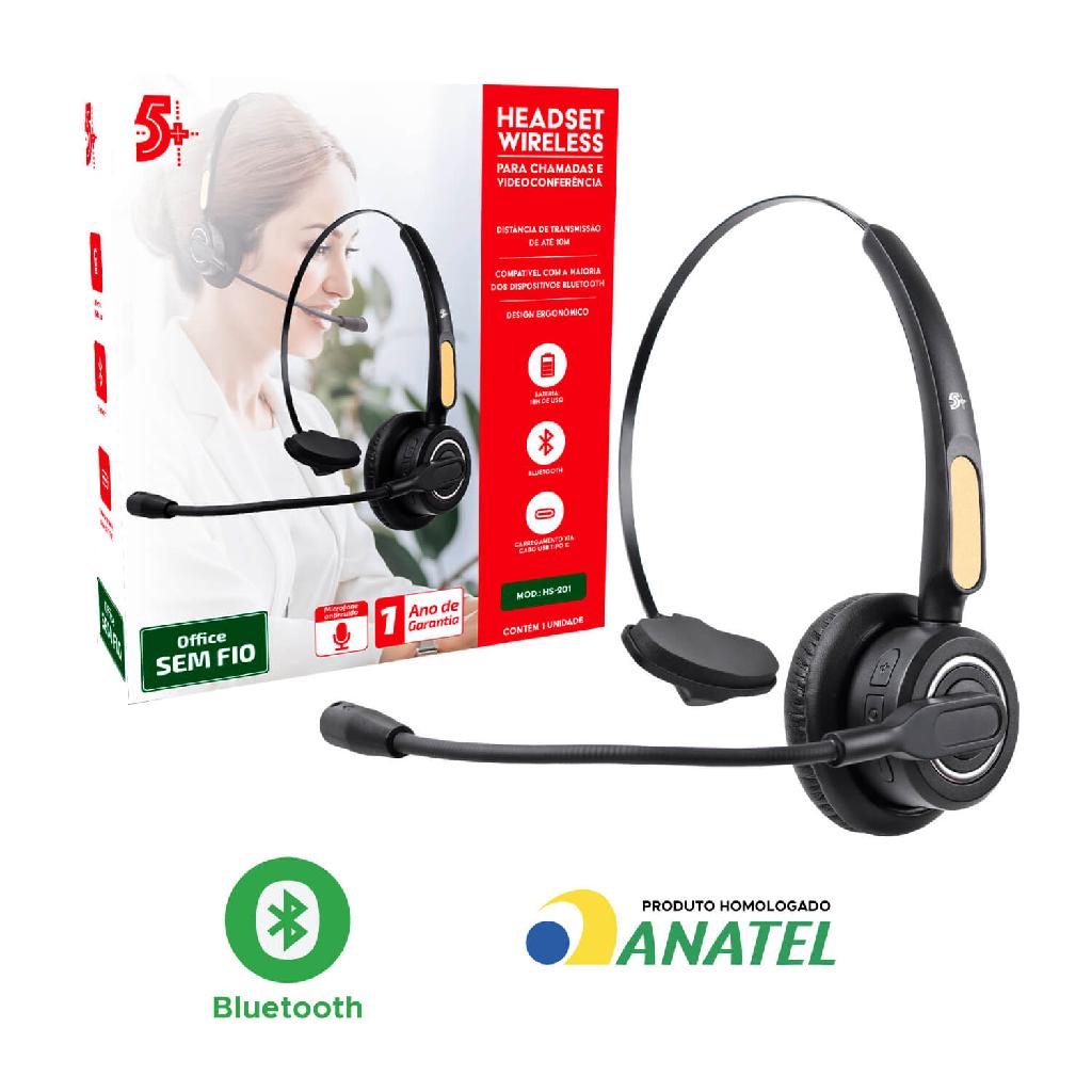 Fone Headset Home Office S/ Fio Bluetooth Wireless c/ Anatel | Shopee ...