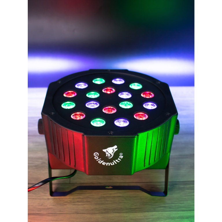 Canhão Refletor 18 Leds Jogo de Luz Par RGB dmx Strobo Iluminação Dj ...