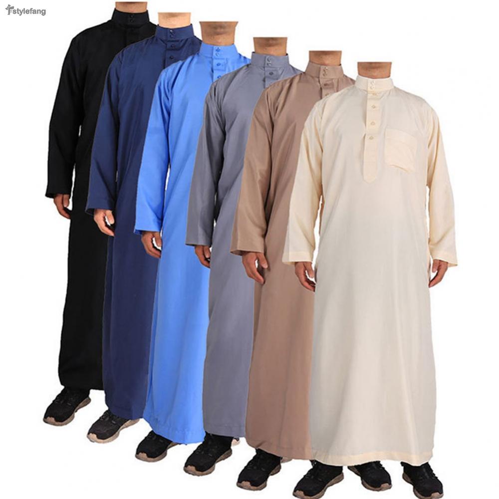 Mais Roupa Muçulmana Saudita De Manga Longa Jubba Thobe Tradicional ...