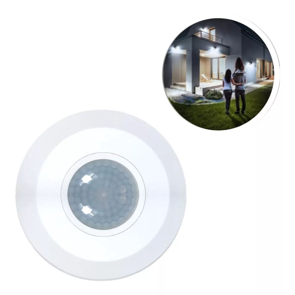 Sensor De Presença Movimento 360º Bsm-b03 Acende Luz Parede. Sensor ...