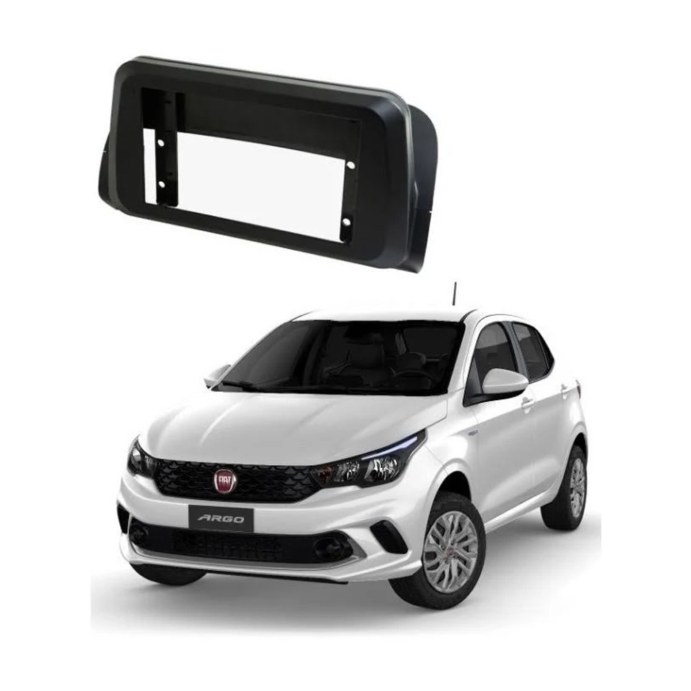 Moldura Painel 2Din Fiat Argo Cronos 17/21 Pioneer Preta | Shopee Brasil