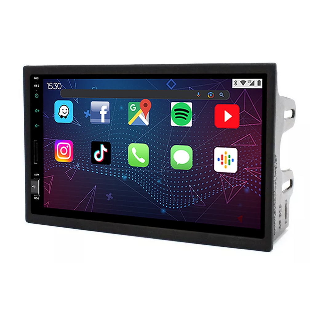 Central Multimídia Tela 7 Polegadas USB SD Card Bluetooth + Moldura ...