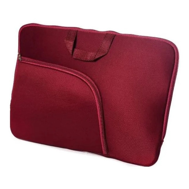 Luva Case Capa para Notebook-Ultrabook de 14.1 14 Polegadas com Bolso Alca Cor Vinho Com Alca e ...
