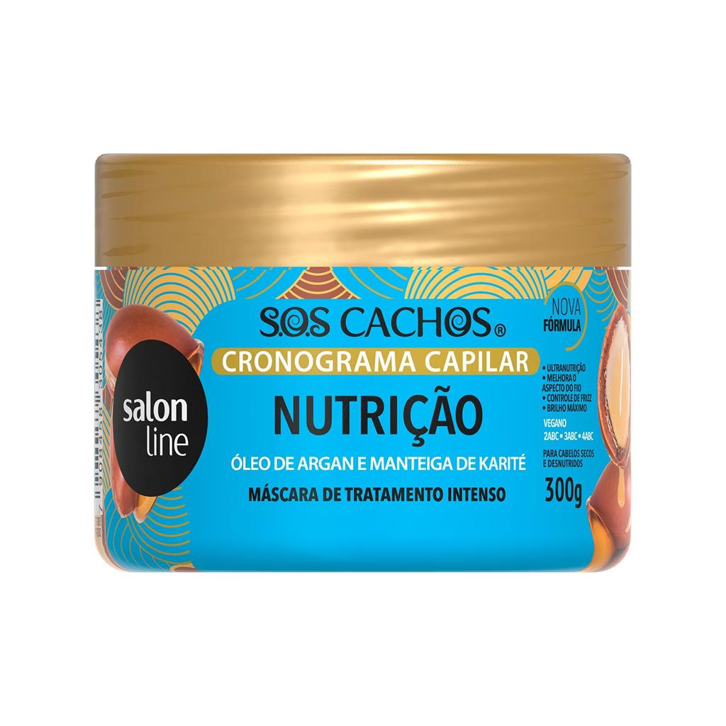 Mascara De Nutricao Cronograma Capilar SOS Salon Line 300g | Shopee Brasil
