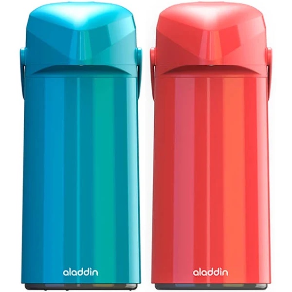 Garrafa Térmica Café Chá Aladdin Massima 1,8L Azul/Vermelho | Shopee Brasil